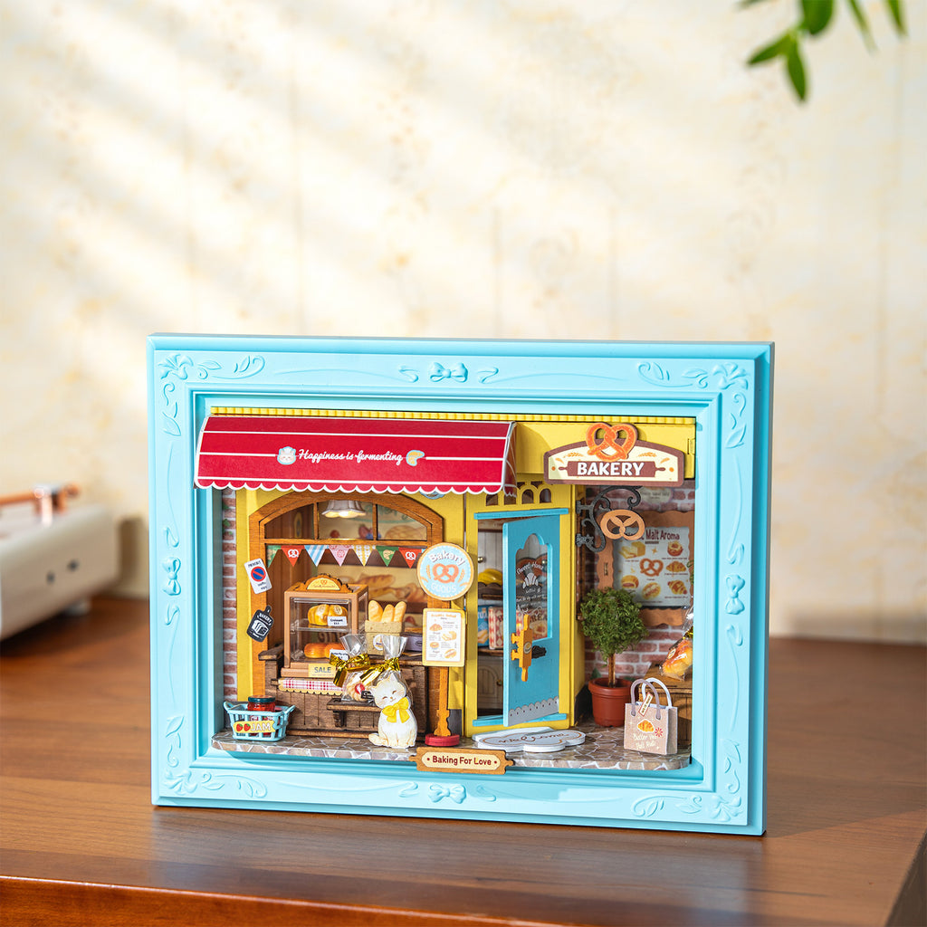 Robotime Fluffy Cat Bakery | Diorama bakkerijtje | Robotime Nederland