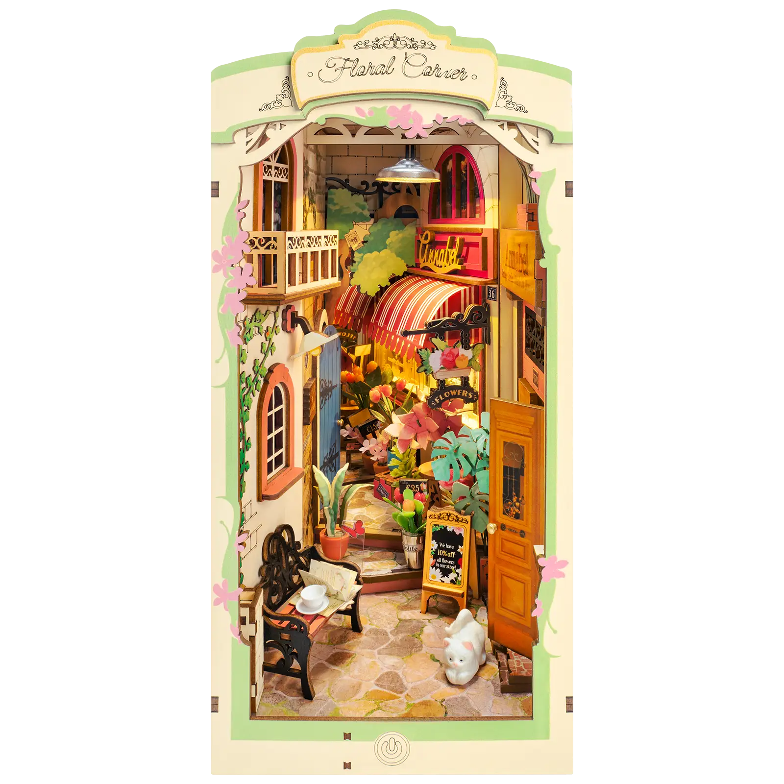 Robotime Floral Corner | Booknook DIY hout | Robotime Nederland