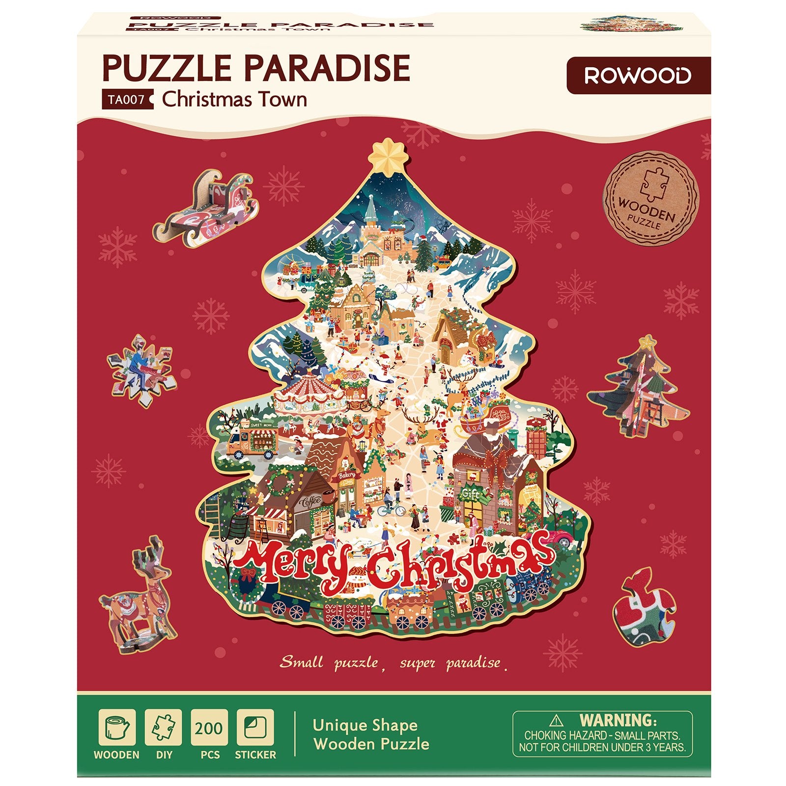 Robotime Christmas Town | Legpuzzel Kerstmis | Robotime Nederland