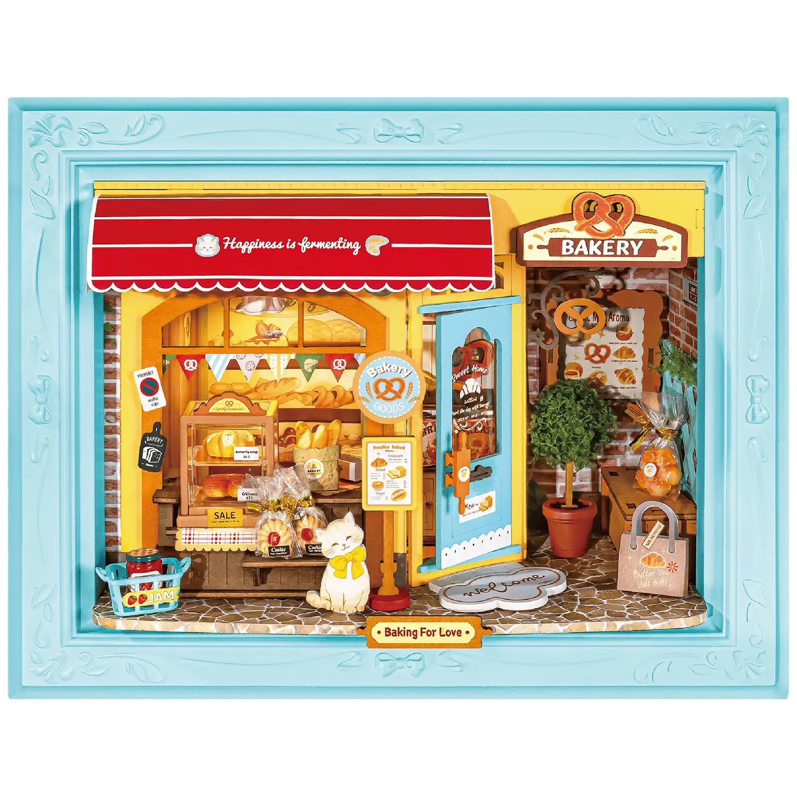 Robotime Fluffy Cat Bakery | Diorama bakkerijtje | Robotime Nederland