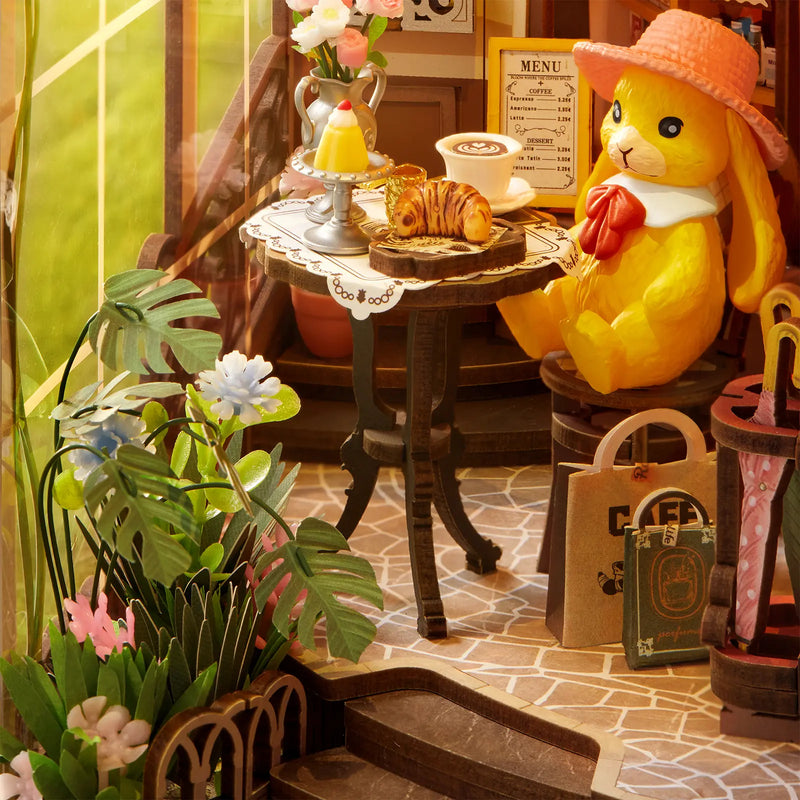 Robotime Book Nook Holiday Café | Booknook pakket | Robotime Nederland