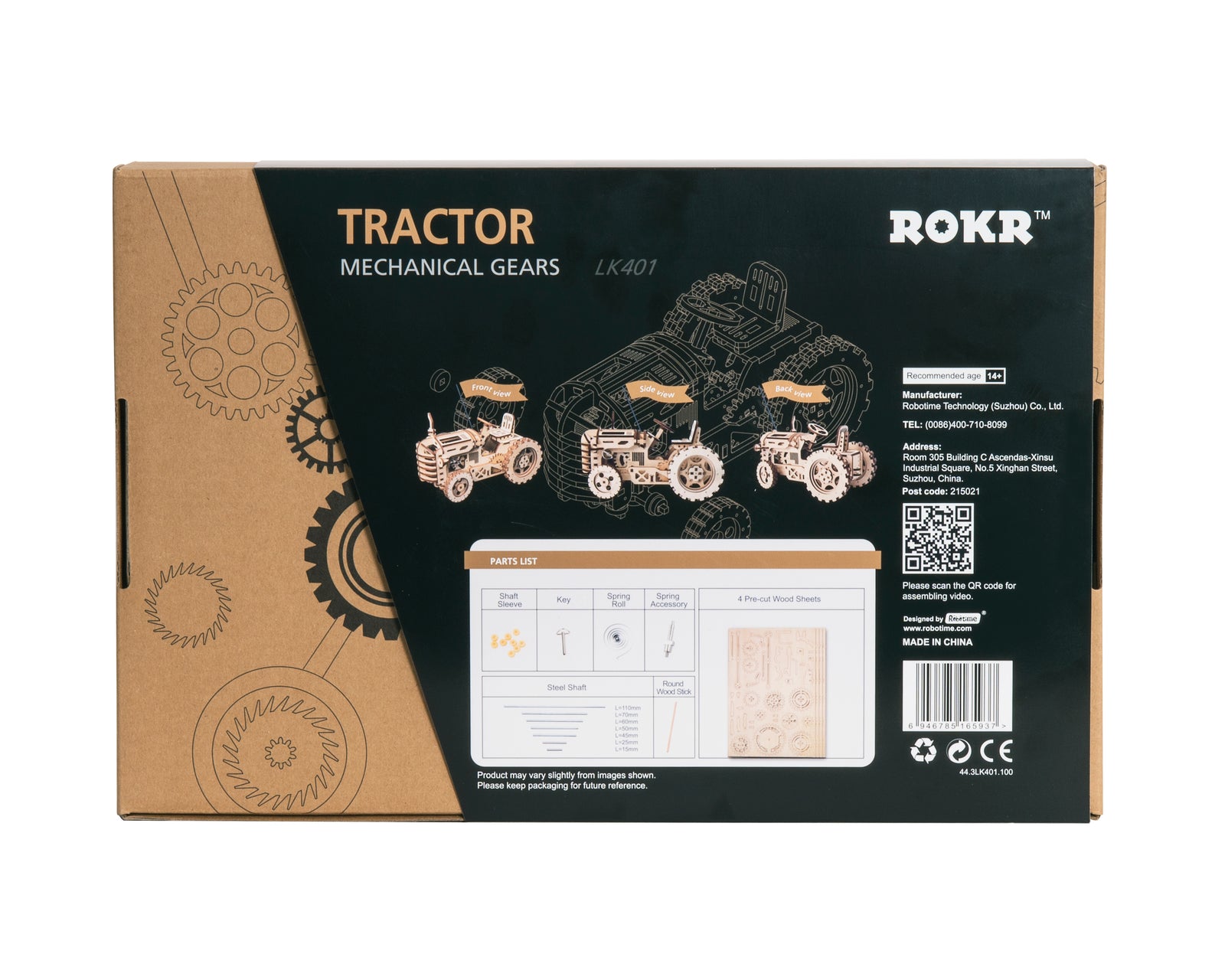 Robotime Tractor | Houten 3D DIY bouwset | Robotime Nederland
